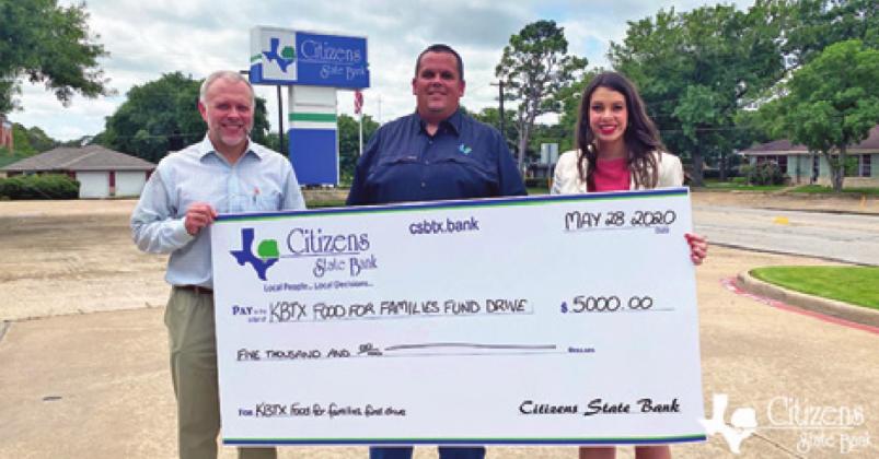 CSB donates to curb Community hunger | Burleson County Tribune